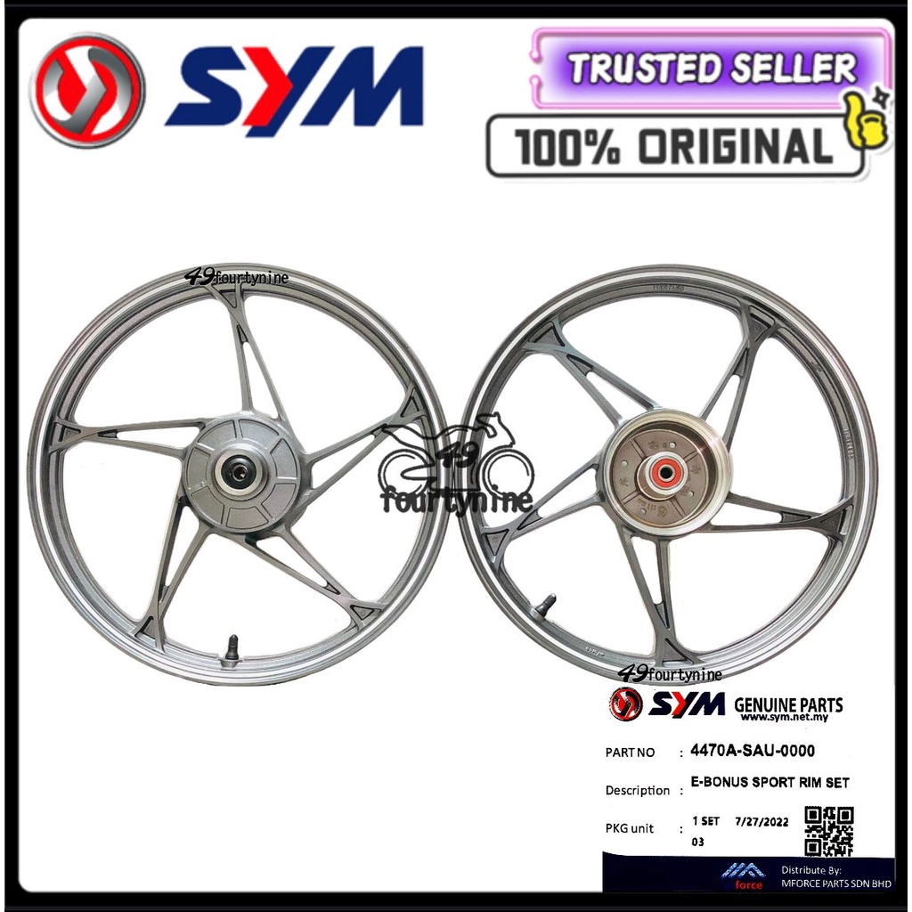 100% ORIGINAL SYM E BONUS E SMART 110 SPORT RIM CAST WHEEL | Shopee ...