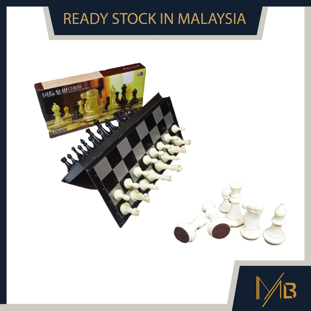 🔥HOT SALE🔥International Magnetic Black White Chess - Set Catur Magnet ...