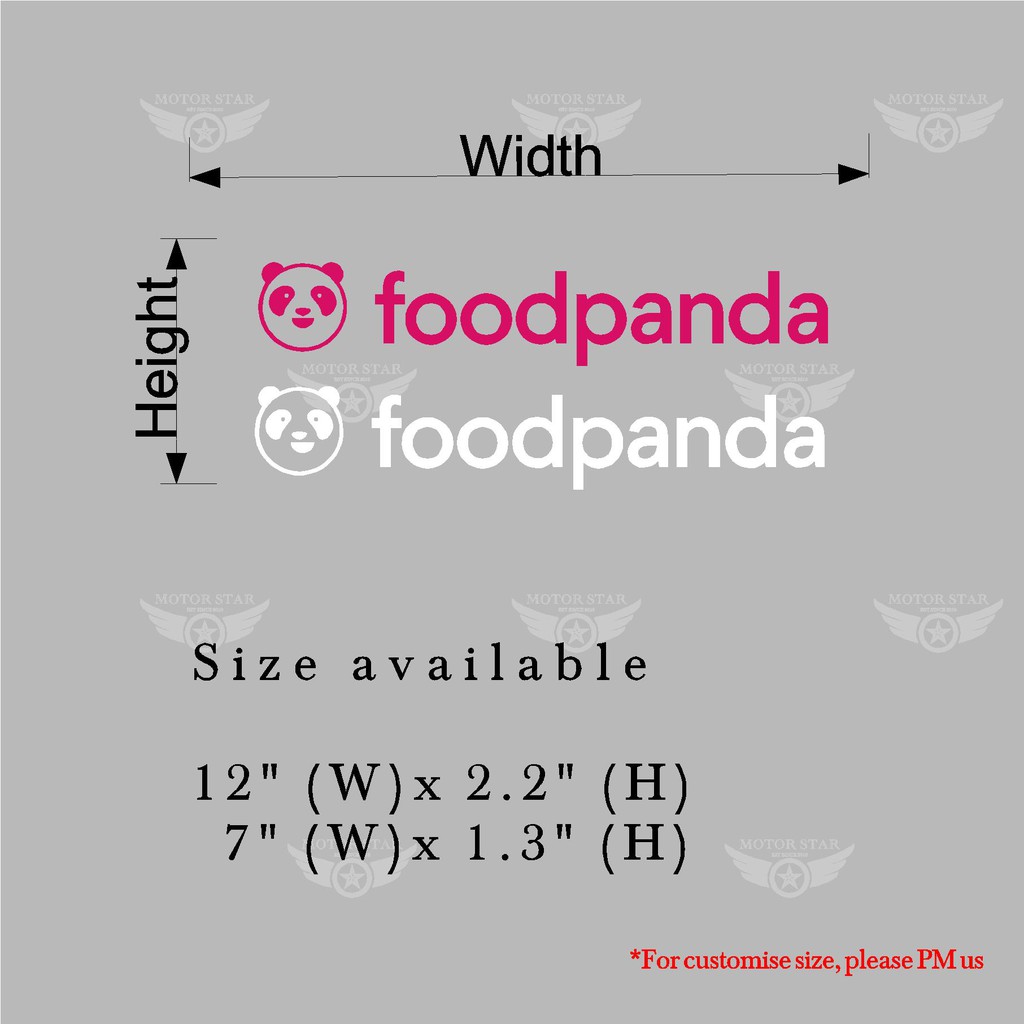 FOOD PANDA LOGO STICKER LASER CUT STICKER | Shopee Malaysia