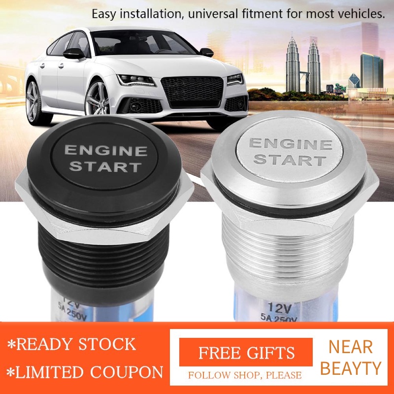 NearBeauty Car Push Waterproof Ignition Button Starter Switch Engine ...