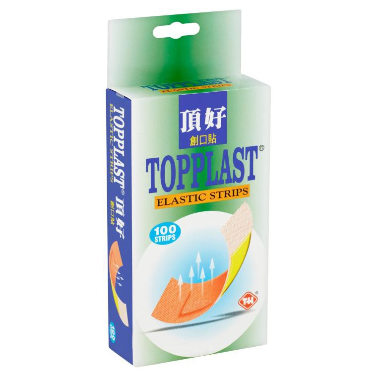 Topplast Elastic Strips (100's) Plaster Luka Berubat, First Aid Strips ...