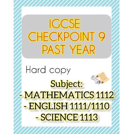 🔥[IGCSE PAST YEAR PAPER] Cambridge IGSCE Year 9 Checkpoint past paper ...