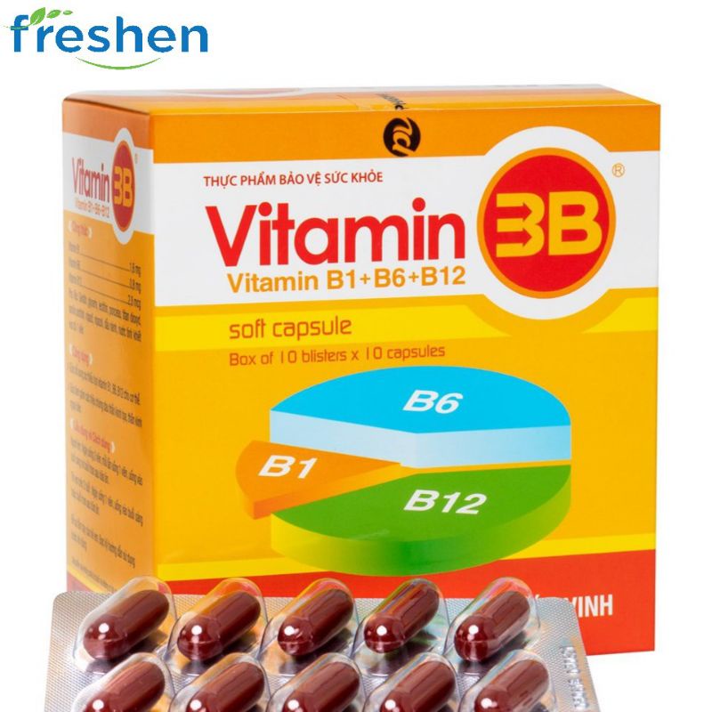 Vitamin 3B pills supplementing vitamin B1+B6+B12 - Box of 100 pills | Shopee Malaysia