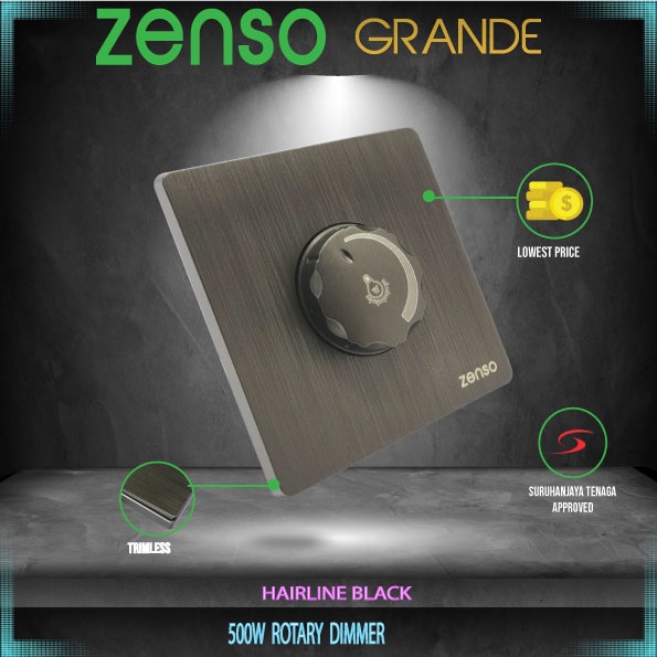 Zenso Grande Switches & Sockets - Hairline Black Color (BIGDIY ...