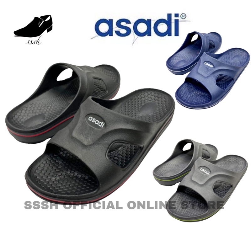 Original Asadi MXE80246 Sandals size 40-45 Black, Navy, grey slipper ...