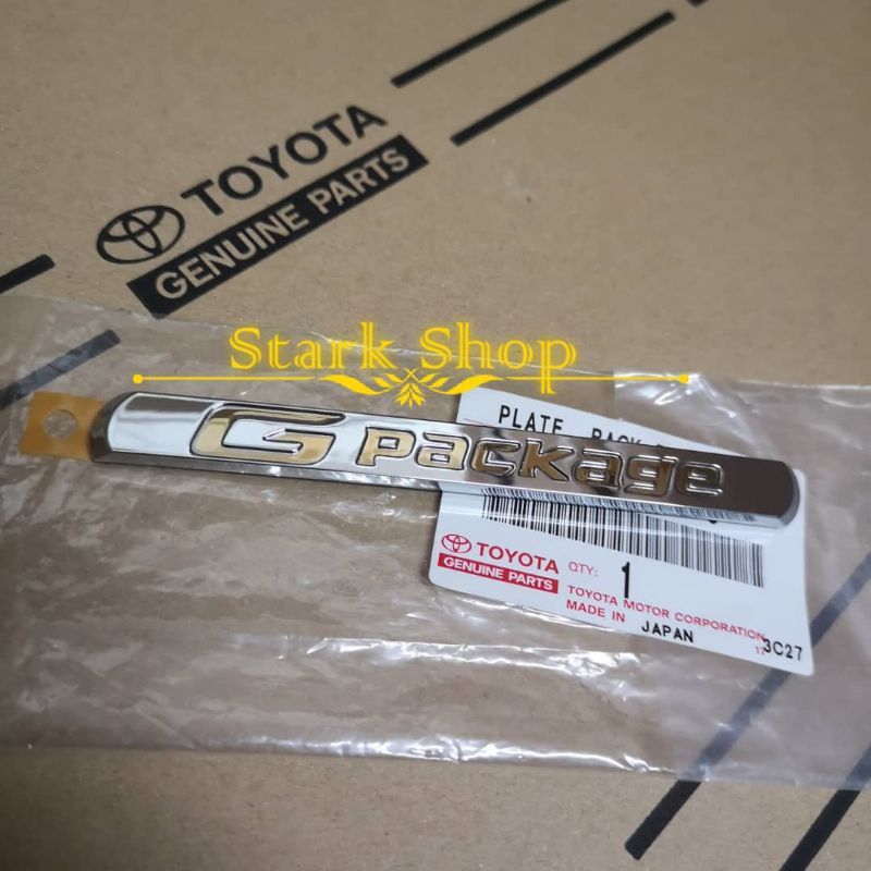 ORIGINAL TOYOTA ESTIMA 2006 ~2016 ACR50 REAR BONNET EMBLEM " G PACKAGE ...
