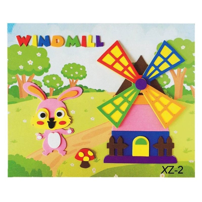 ️Busy Kids ️3D movable EVA sticker puzzle/kid DIY art and craft ...