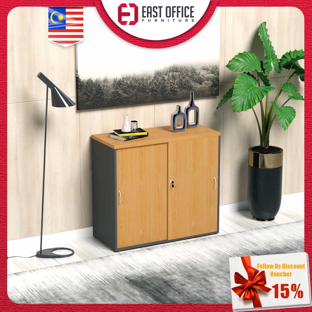 EastOffice l Office Low Sliding Door Wood Cabinet Storage l Kabinet ...