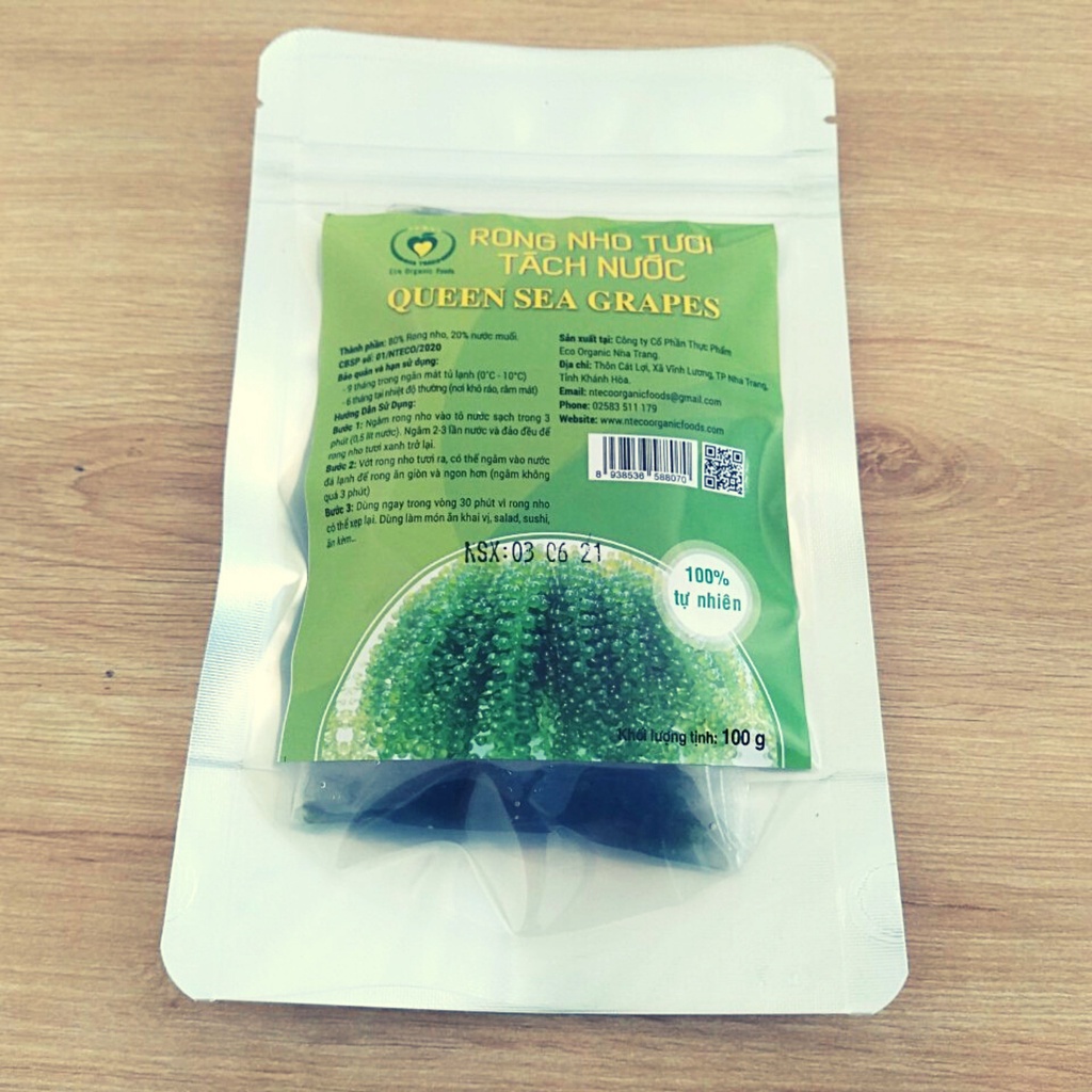 Rong NHO QUEEN SEA GRAPES (100gam Insulated seaweed can expand 250 ...