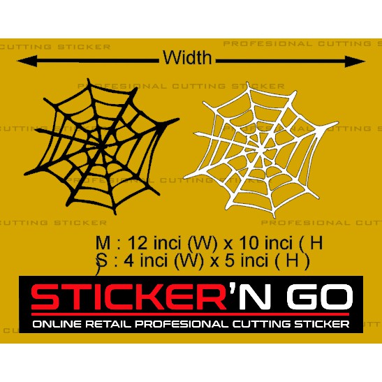 STICKER CUTTING CUSTOM SARANG LABAH-LABAH SPIDER WEB DESIGN | Shopee ...
