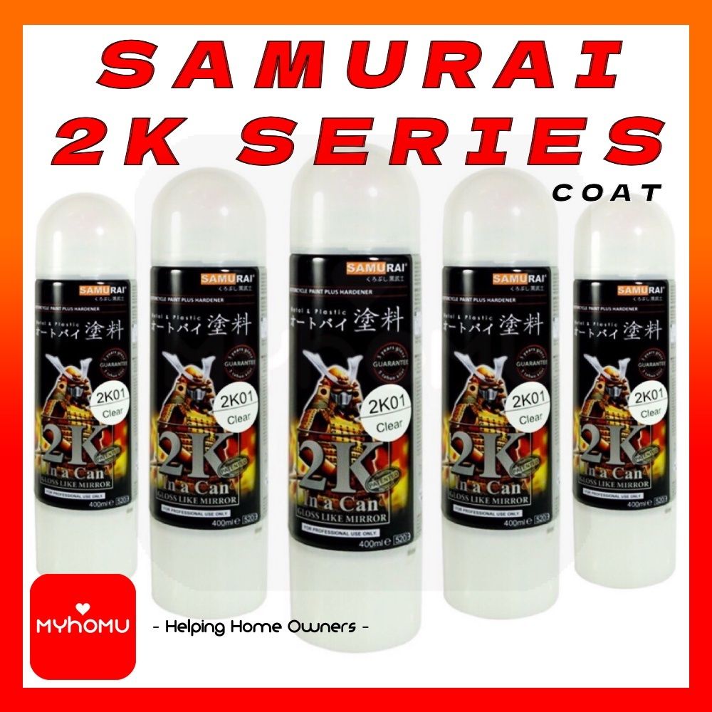 SAMURAI 2K SERIES SPRAY 2K01-2K08 2K IN A CAN FOR AUTOMOBILE/BIKE/BASIKAL/KERETA/MOTOR CAT ...