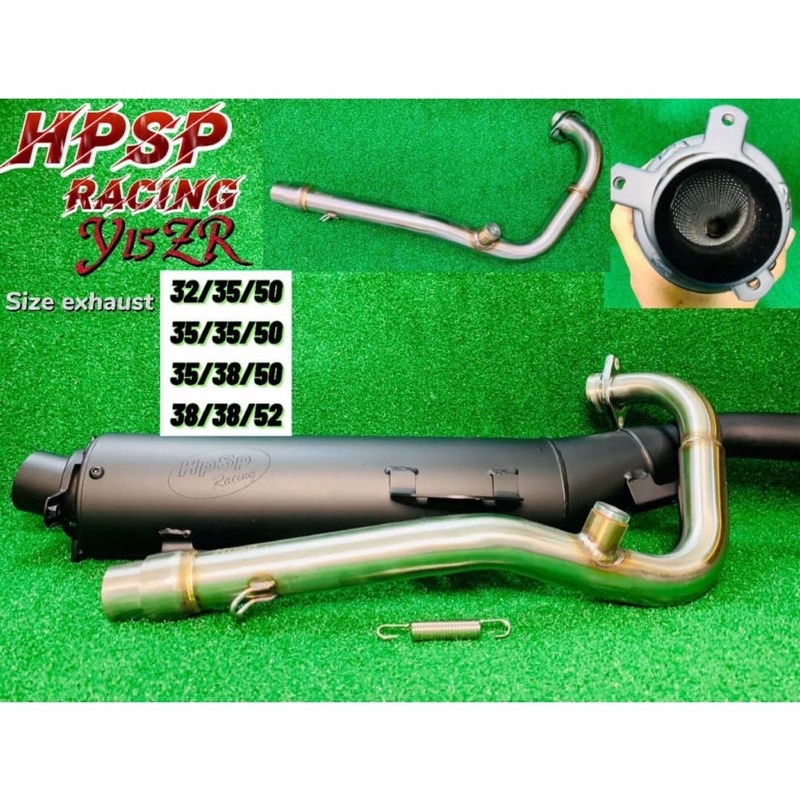 HPSP EXHAUST RACING STANDARD CUTTING Y15ZR LC136 4S 5S V1-V6/Y15 Y16 RS150/ cutting STD Racing ...