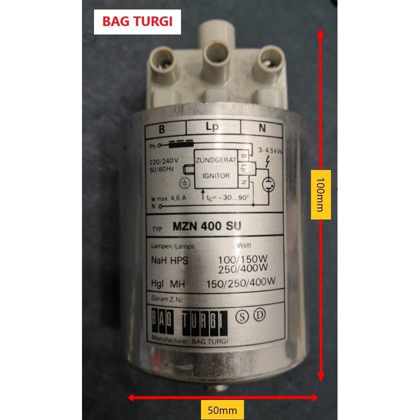 BAG TURGI 400Watt Ignitor (Aluminium Body) | Shopee Malaysia