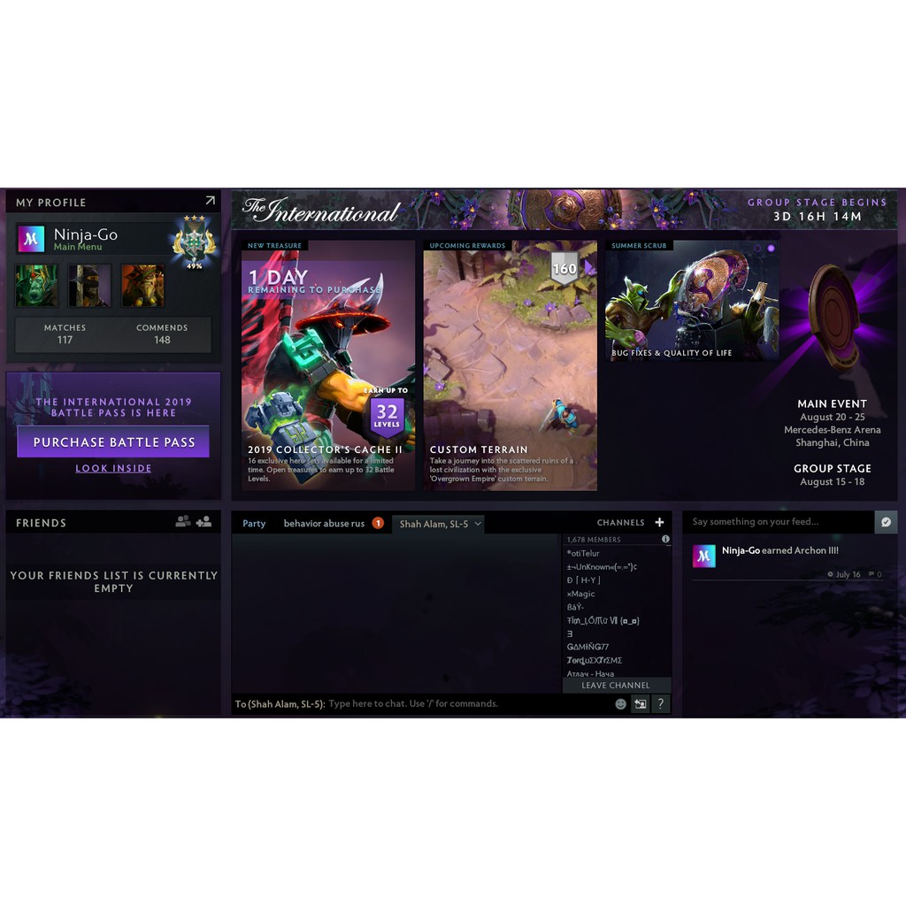 DOTA 2 ACCOUNT RANK ARCHON 3 STAR | Shopee Malaysia