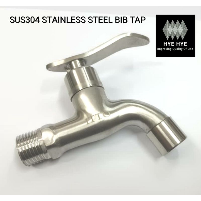 SUS304 Stainless Steel Wall Bib Tap/Tap Kolam/Tap Dinding | Shopee Malaysia