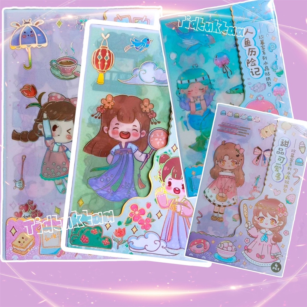 Cartoon Die Cut Sticker Pack 4 Sheets. | Shopee Malaysia