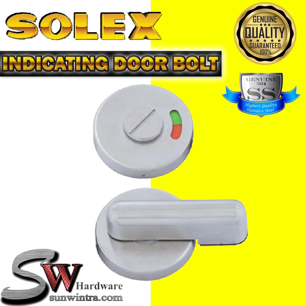 [Original] SOLEX Heavy Duty Stainless Steel SUS304 Indicating Door bolt ...