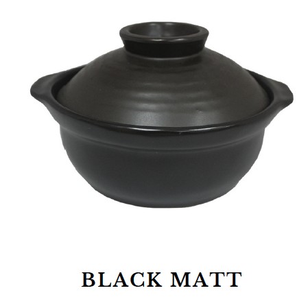 SOA IH (Induction) Sand Casserole Black Japanese Ceramic Pots Claypot ...