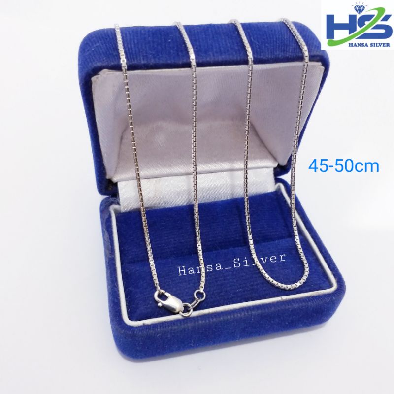 PUTIH Silver Necklace for Men and Women Genuine Silver 925 Plated White ...