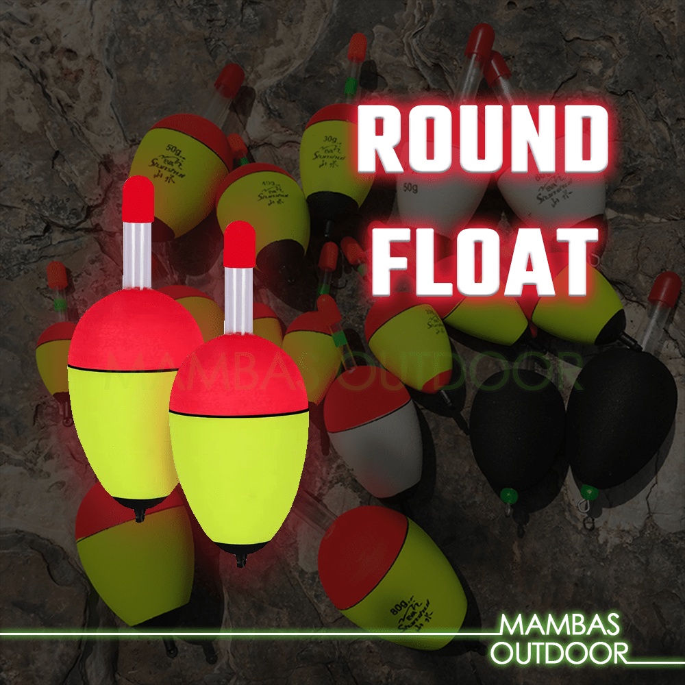 Round Float Fishing Pelampung Pancing #10-#80 Fluorescent Light Tackle Accessories Apung Umpan ...