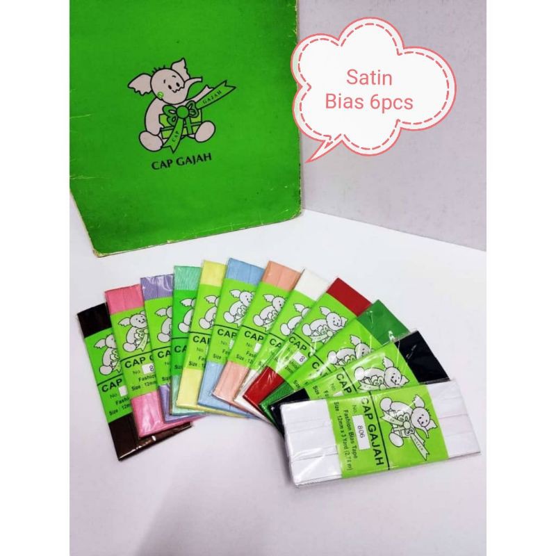 Lis Baju Cap Gajah Satin Bias Piping Kun | Shopee Malaysia