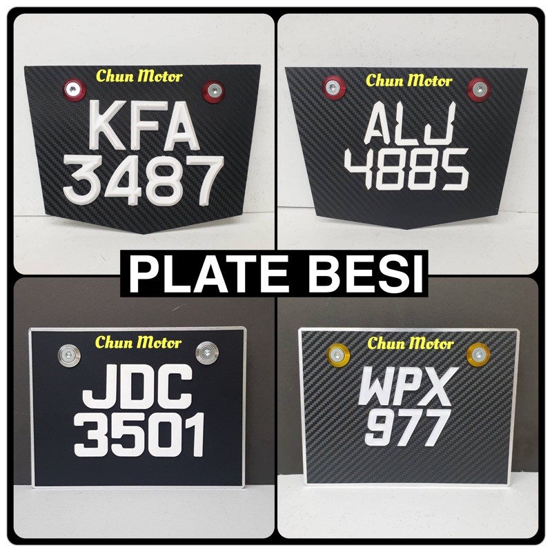 No Plate Besi / Aluminium Plate Motor JPJ STANDARD FONT (Y15zr/YSUKU ...