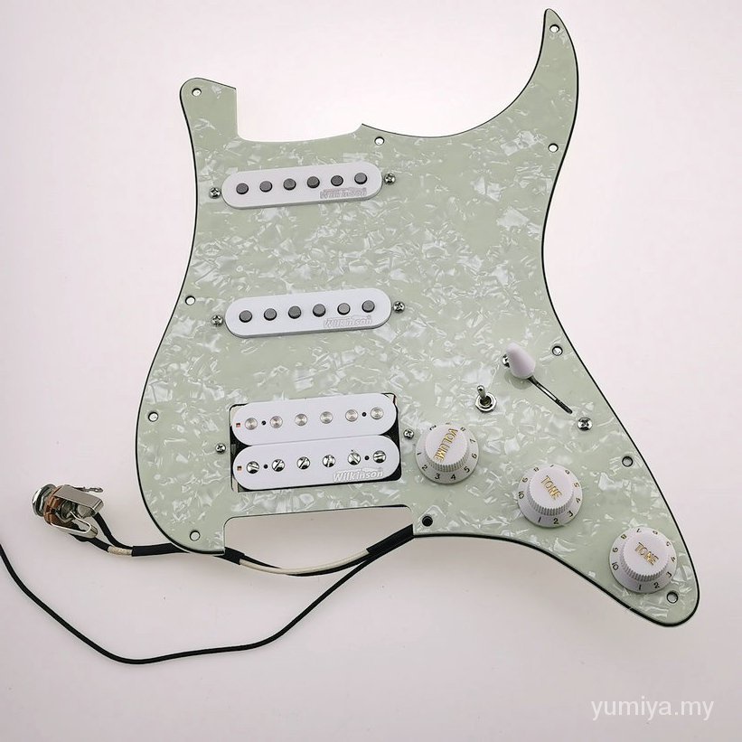 Prewired SSS Stratocaster Guitar Pickguard Wilkinson Alnico5 SSH Style ...