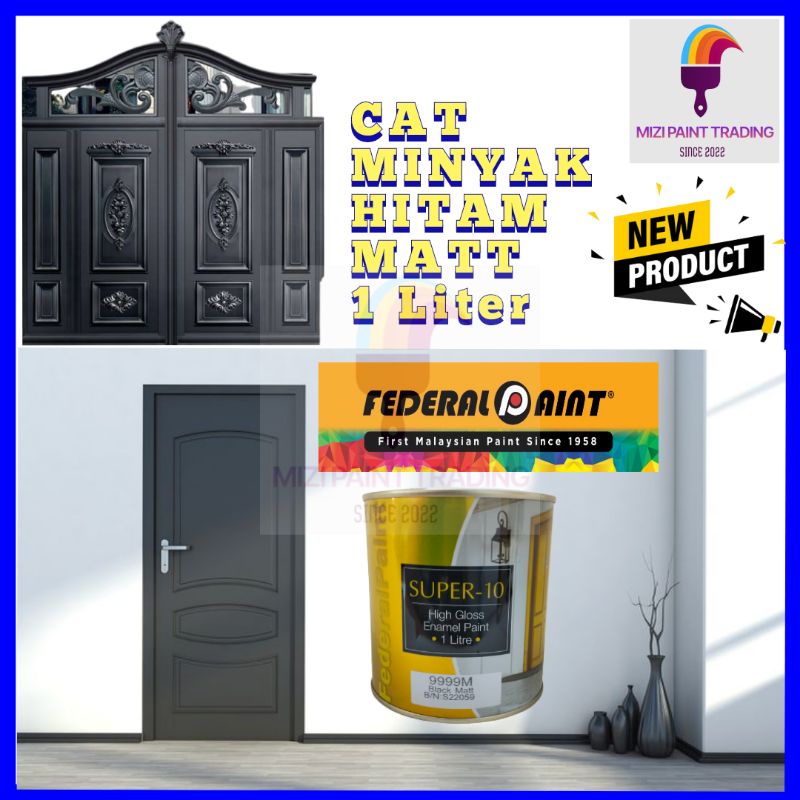 ( 1L ) MATT BLACK ( FEDERAL SUPER 10 ) Anti Rust & Corrosion Protection ...