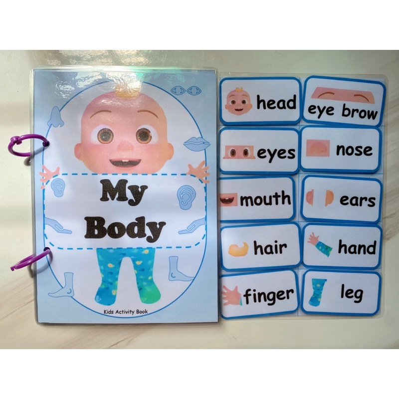 [Busy Book] Cocomelon My Body quite book / 身体部位安静书 | Shopee Malaysia