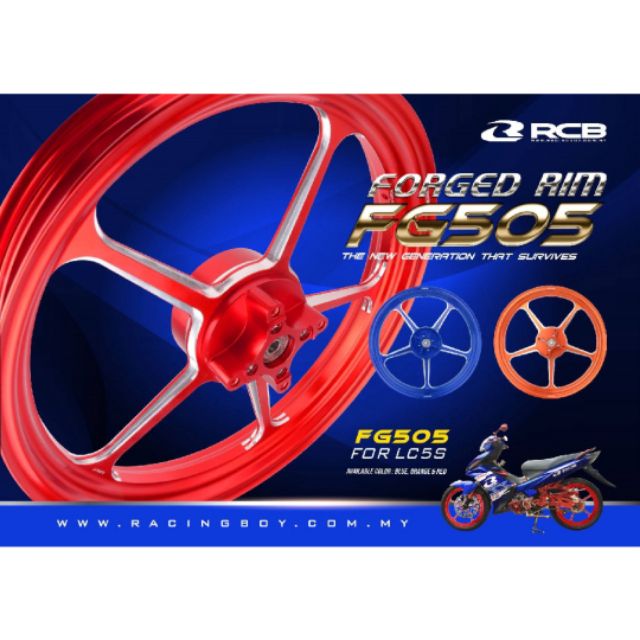 Racing boy Fg505 Y15 / Lc 5s (Black/Gold/Orange) | Shopee Malaysia