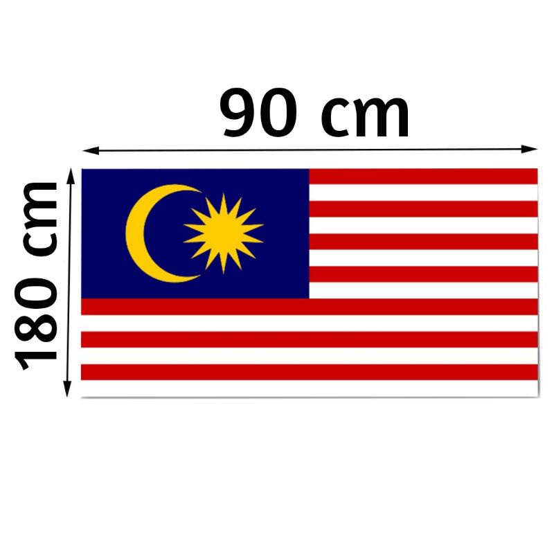 Bendera Malaysia Flag 2x4 / 2x8 / 3x6 Bendera Jalur Gemilang Polyester ...