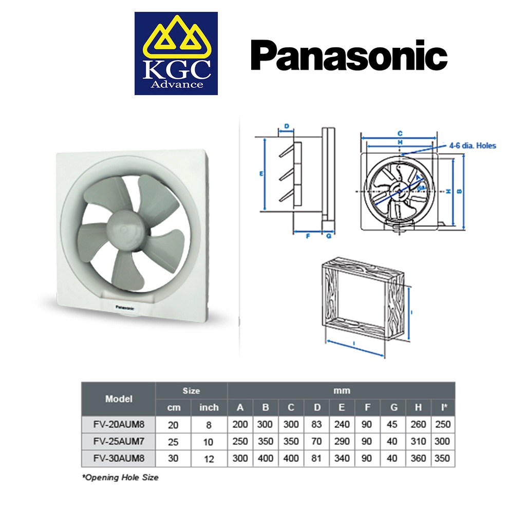 Panasonic 250mm 10" Wall Mount Ventilating Fan FV-25AUM7 | Shopee Malaysia