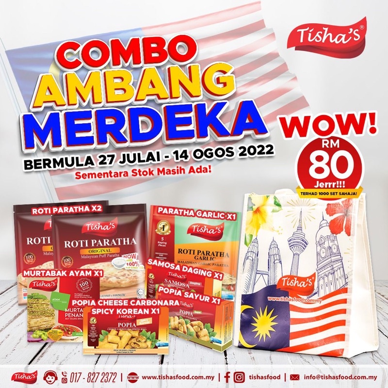Combo Ambang Merdeka Tishas delivery johor bahru only | Shopee Malaysia