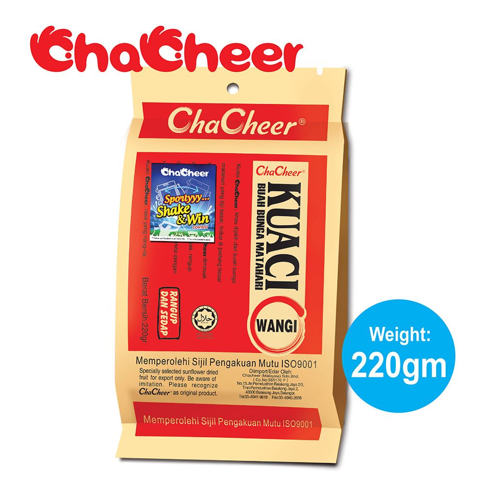 ChaCheer Kuaci Sunflower Seeds 220g HALAL (READY STOCKS) | Shopee Malaysia