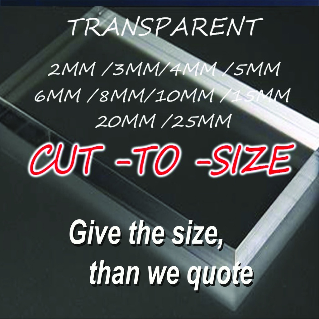 TRANSPARENT ACRYLIC CUT TO SIZE / PERSPEX MATERIAL / ACRYLIC SHEET ...