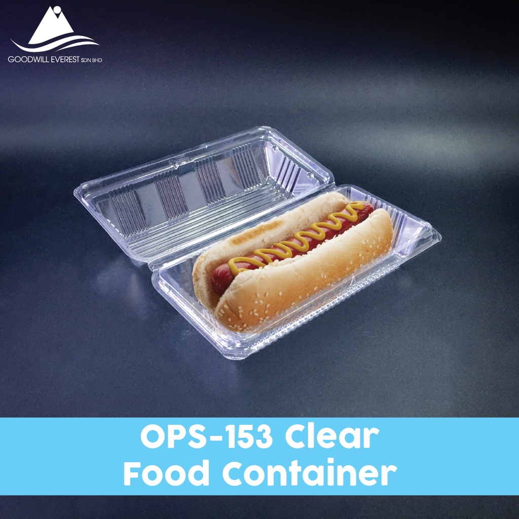 (100pcs±) OPS-153 Food Container Plastic Tray with Lock Bakery ...
