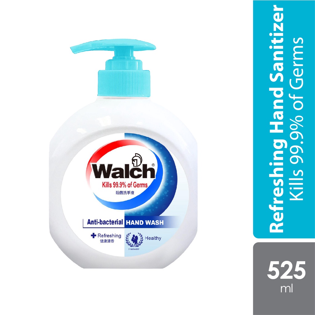 Walch Antibacterial Hand Wash 525ml (Refreshing/Sensitive) | Shopee ...