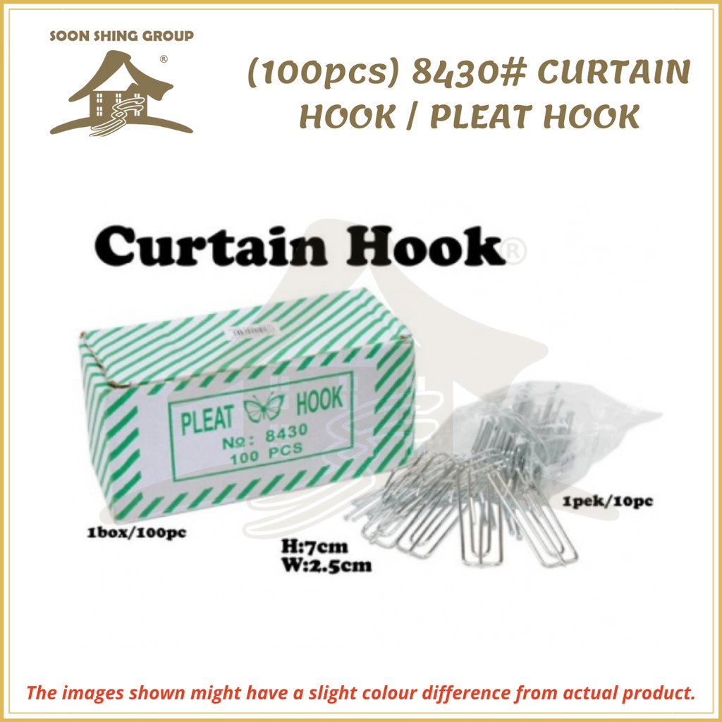 SS #8430 CURTAIN HOOK / PLEAT HOOK / LANGSIR (100PC) | Shopee Malaysia