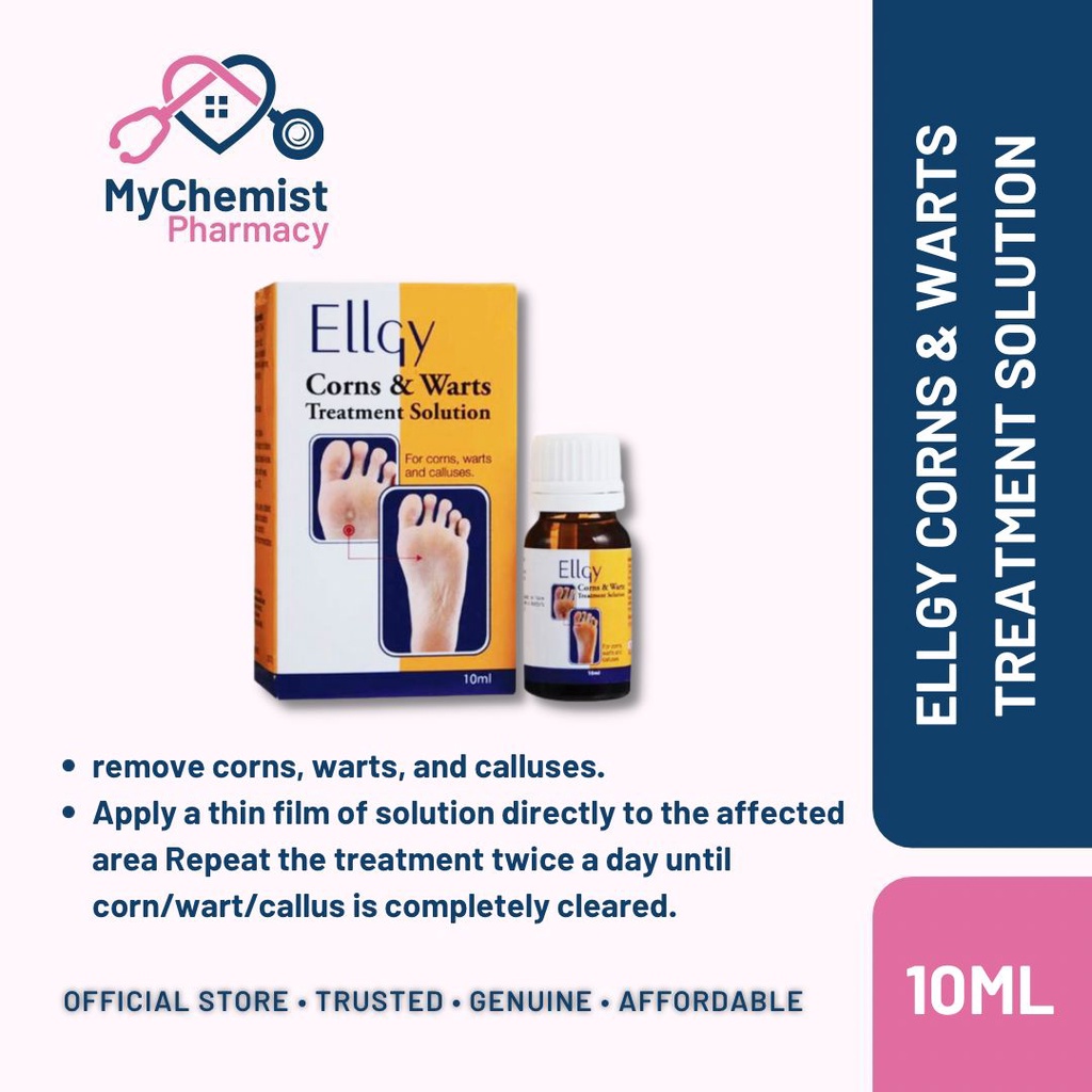 Ellgy Corns & Warts Treatment Solution 10ml (Ketuat/Kutil) | Shopee ...
