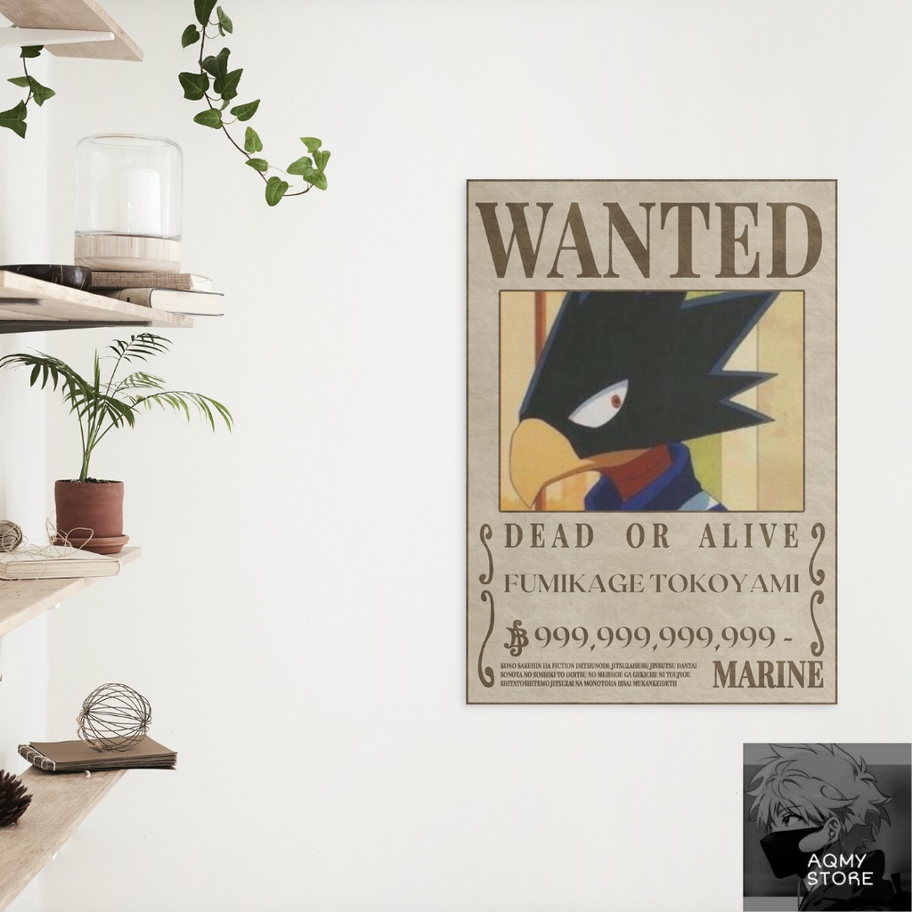 Custom Wanted Poster My Hero Academia, Fumikage Tokoyami | Shopee Malaysia