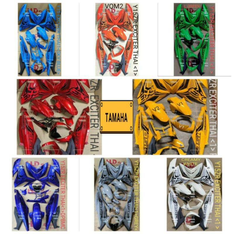 YAMAHA Y15 Y15zr V1 V2 Exciter Thai 1 Red/Yellow/Blue/Creamy white ...
