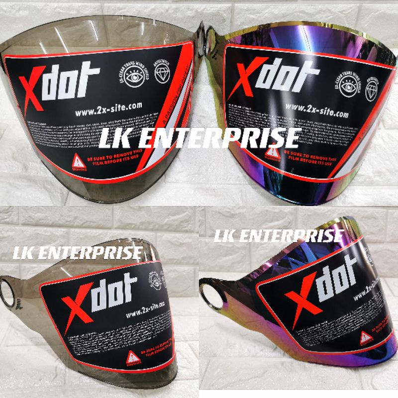 VISOR XDOT G626 G626A ORIGINAL TINTED RAINBOW / VISOR HELMET | Shopee ...