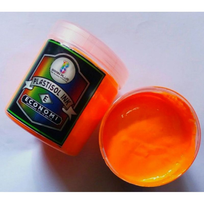 Fluo ORANGE brain plastisol ink plus 500g packaging | Shopee Malaysia