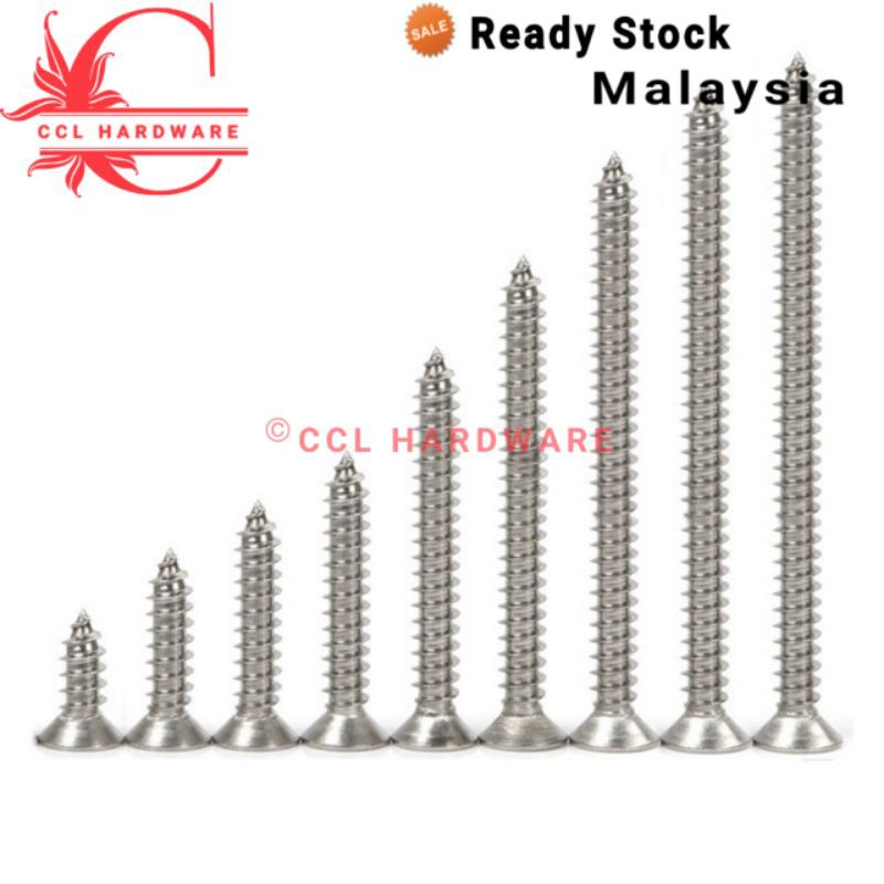 Stainless Steel Self Tapping Screw CSK Flat Head Screw M3 M4 M5 ...