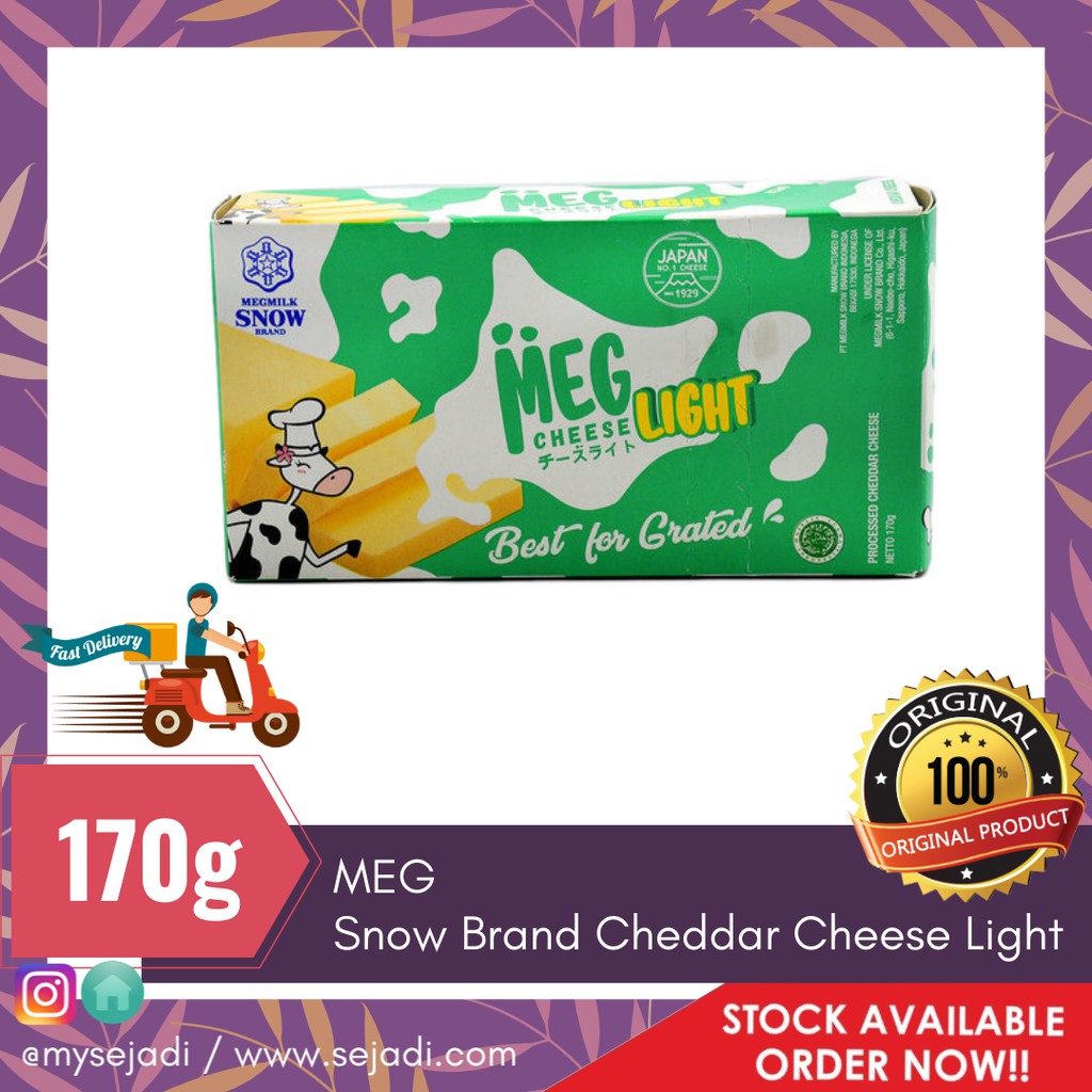 Japan MEG Snow Brand Cheddar Cheese Light (170g) (Klang Valley Only ...