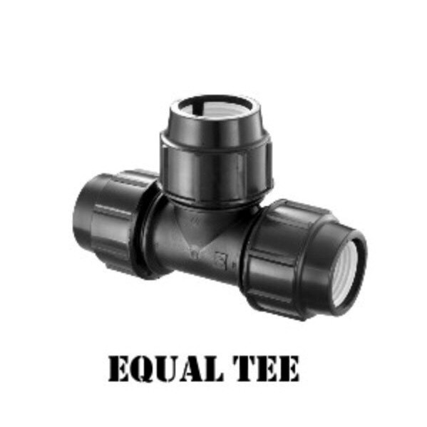 Equal Tee HDPE Compression FITTINGS PP Poly Water Connection Polypipe Fitting 50mm 63mm | Shopee ...