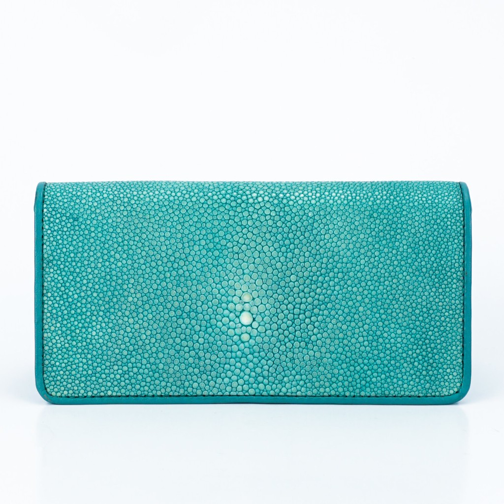 (PARRI) Elia Purse - Stingray Leather Women's Wallet - Emerald / VF ...
