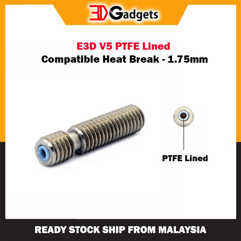 E3D V5 Compatible PTFE Lined Heat Break - 1.75mm for 3D Printer ...