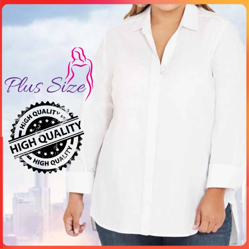 Kemeja Putih Perempuan Murah . Plus Size Bundle Women White Blouse . Blause Putih . White Shirt ...