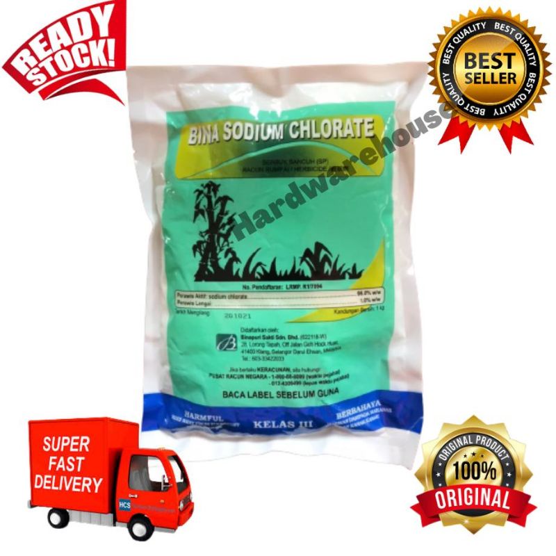 BL Sodium chlorate 99% 1kg herbicide mixture killer racun serbuk bancuh ...